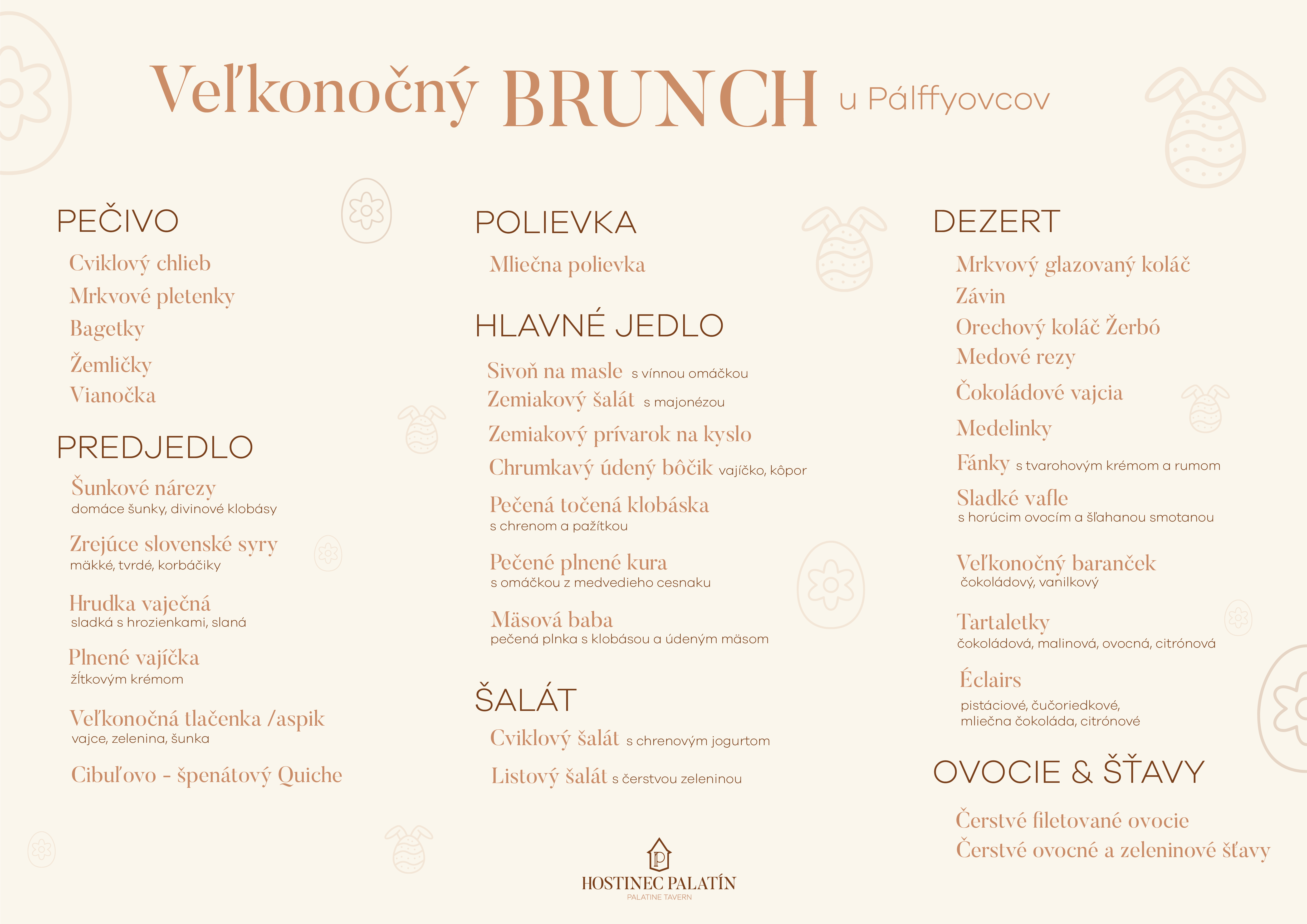 Veľkonočný brunch u Pálffyovcov | Podujatia | Visit Bratislava